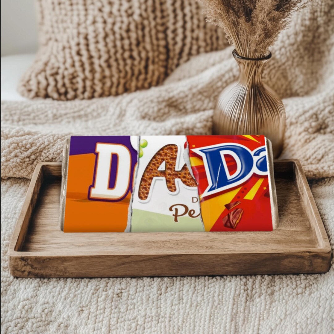 Dad Personalised Chocolate Bar Labels, Custom Made Chocolate Bar, Big ...