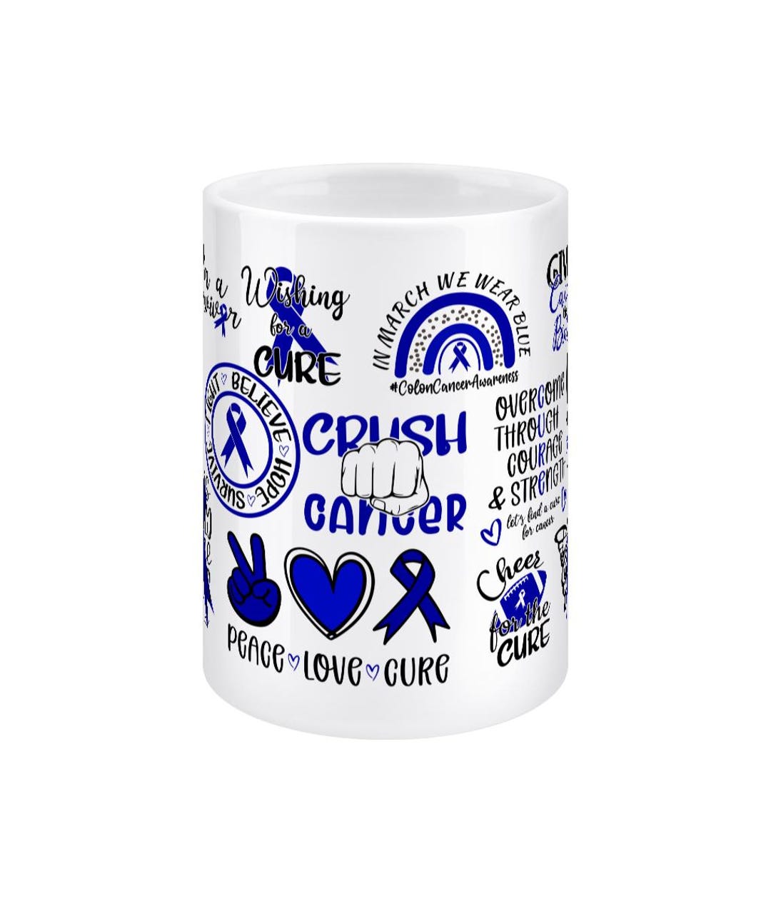15oz Bowel Colon Cancer Warrior Survivor, Daily Reminder Mug ...