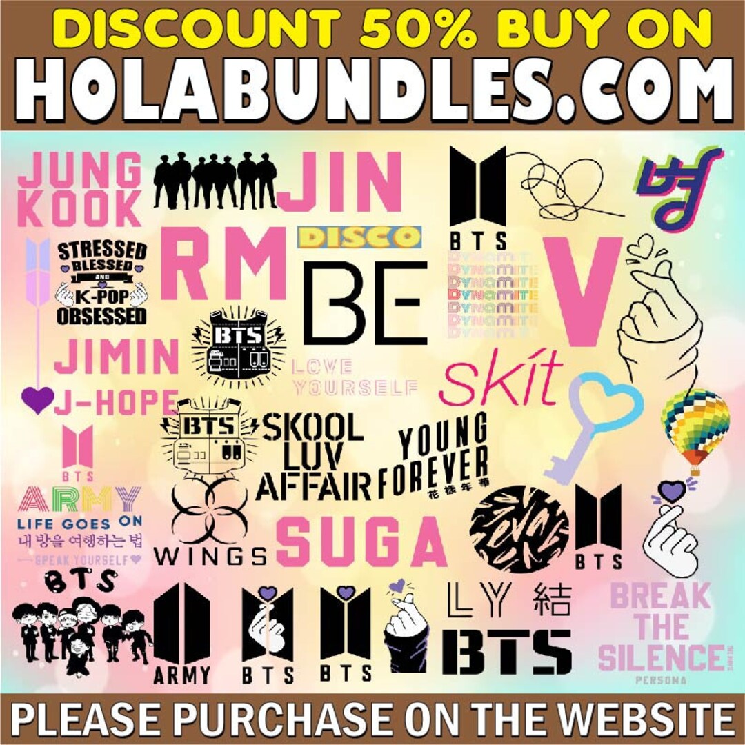 BTS Svg Bundle, BTS Svg, Bundle Bts Svg, Kpop Svg Files for Cricut, Bts ...