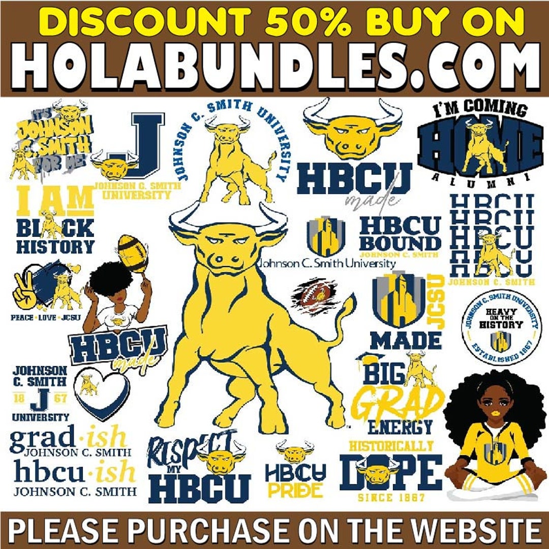 Johnson C. Smith Hbcu Svg, Golden Bulls, JCSU Athletics , Cut Files ...