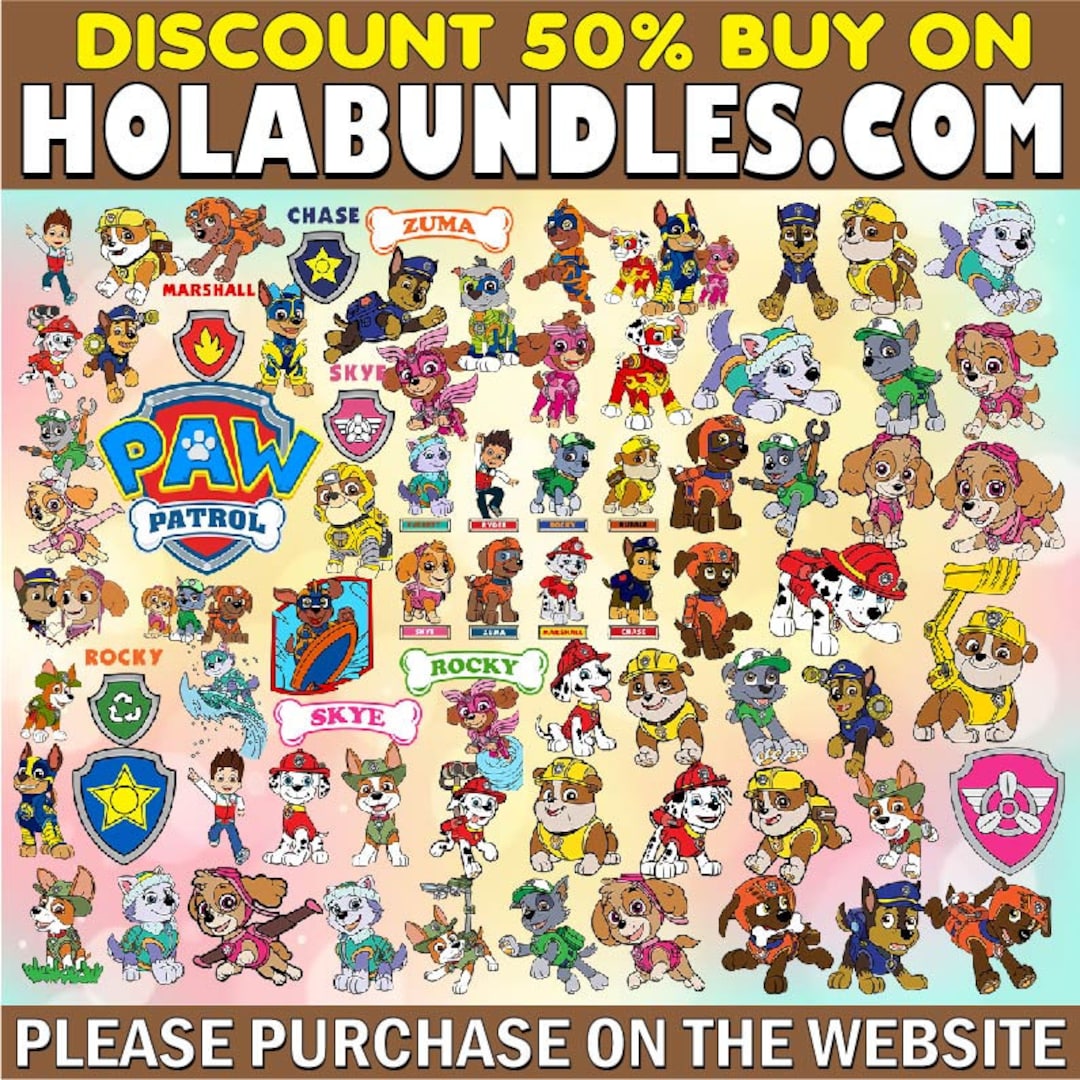 Paw Patrol Bundle Svg, Paw Patrol SVG Files Bundle for Cricut ...