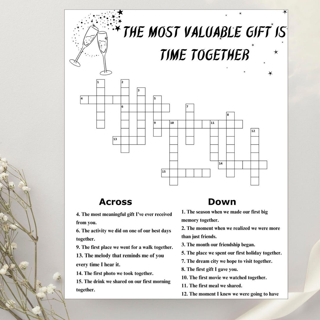 Custom Crossword Puzzle – Personalized Voucher – Personalized Creative ...