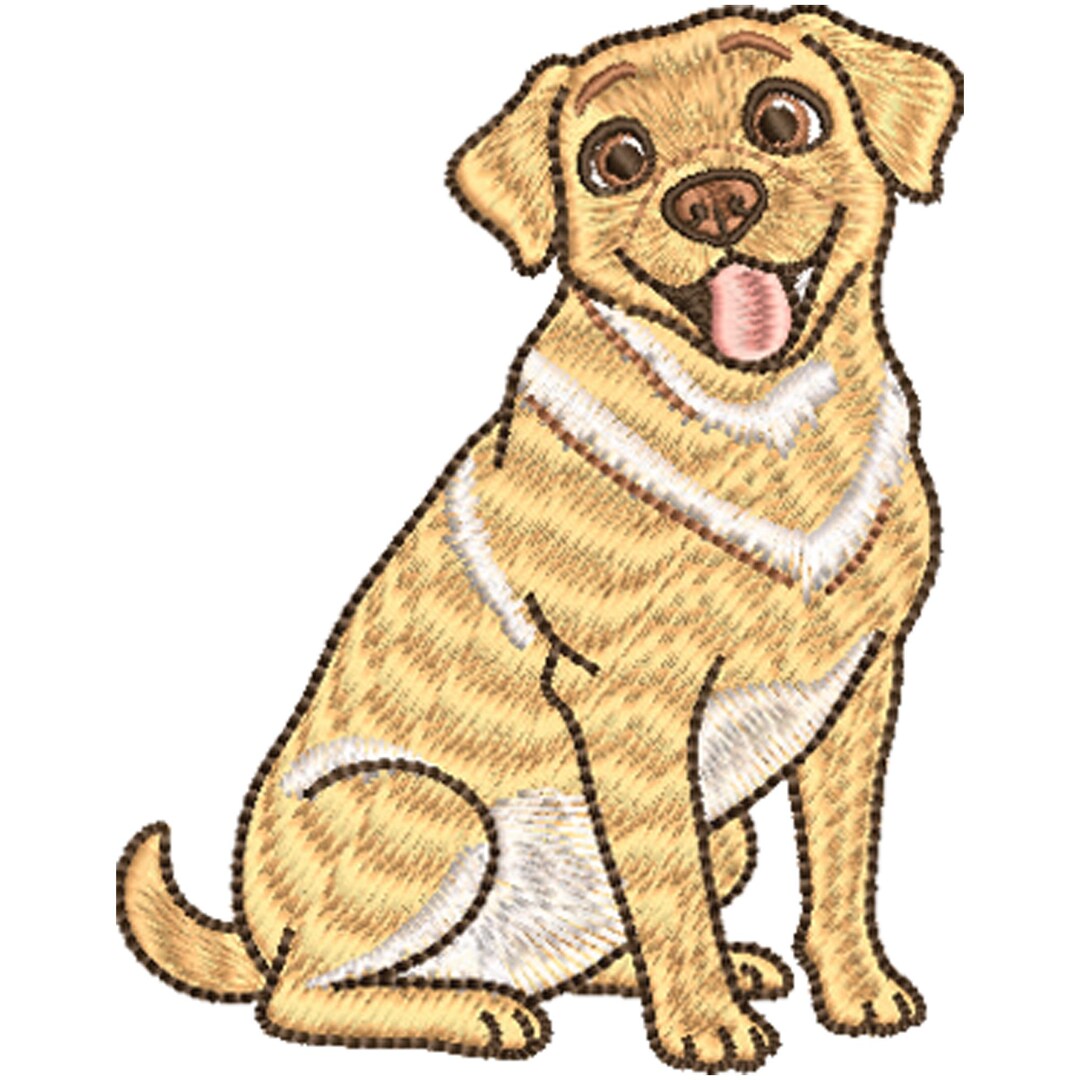 Labrador Retriever Embroidery Design, Cute Dog Machine Embroidery File ...