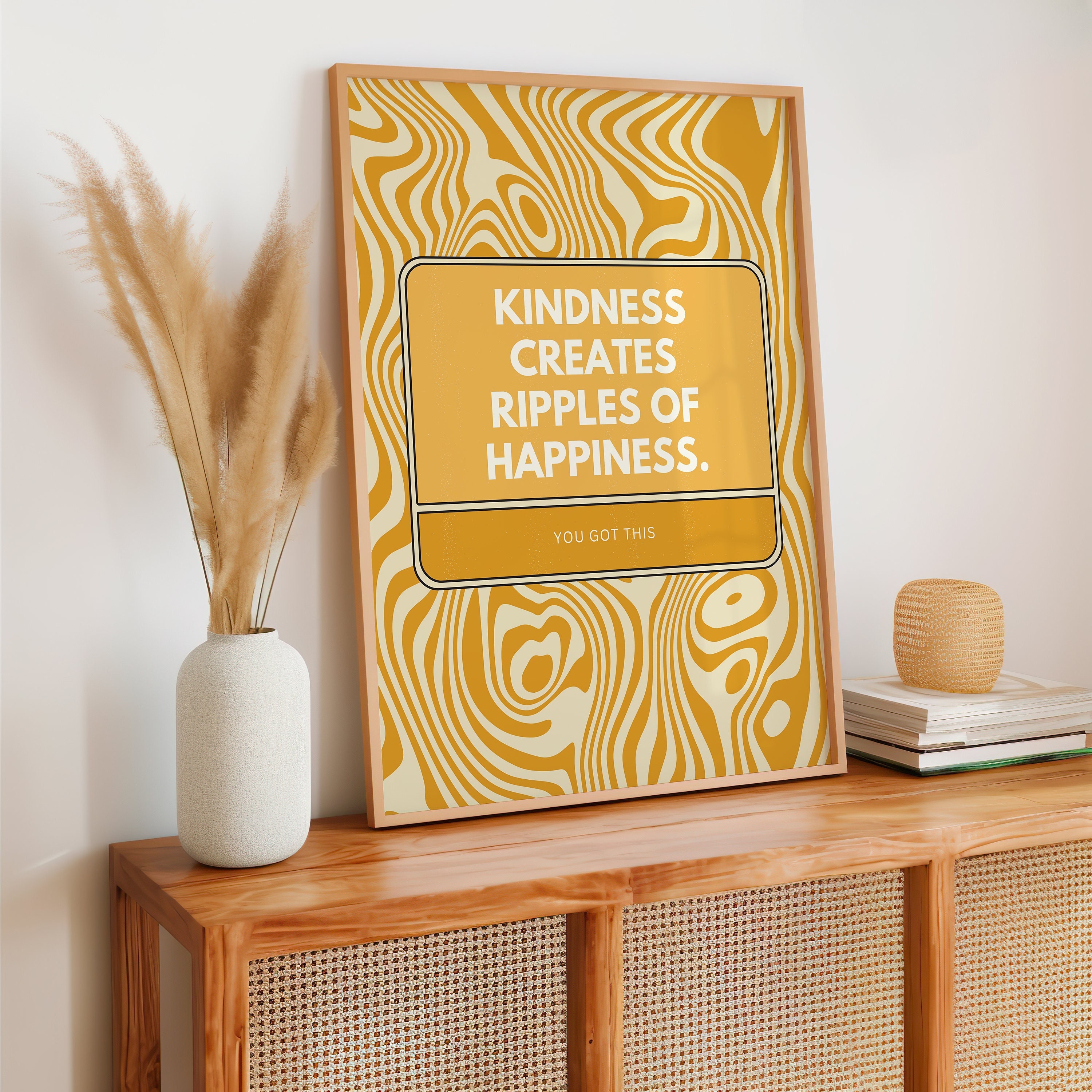 Retro Positive Poster, Inspirational Wall Art, Vintage Motivational ...