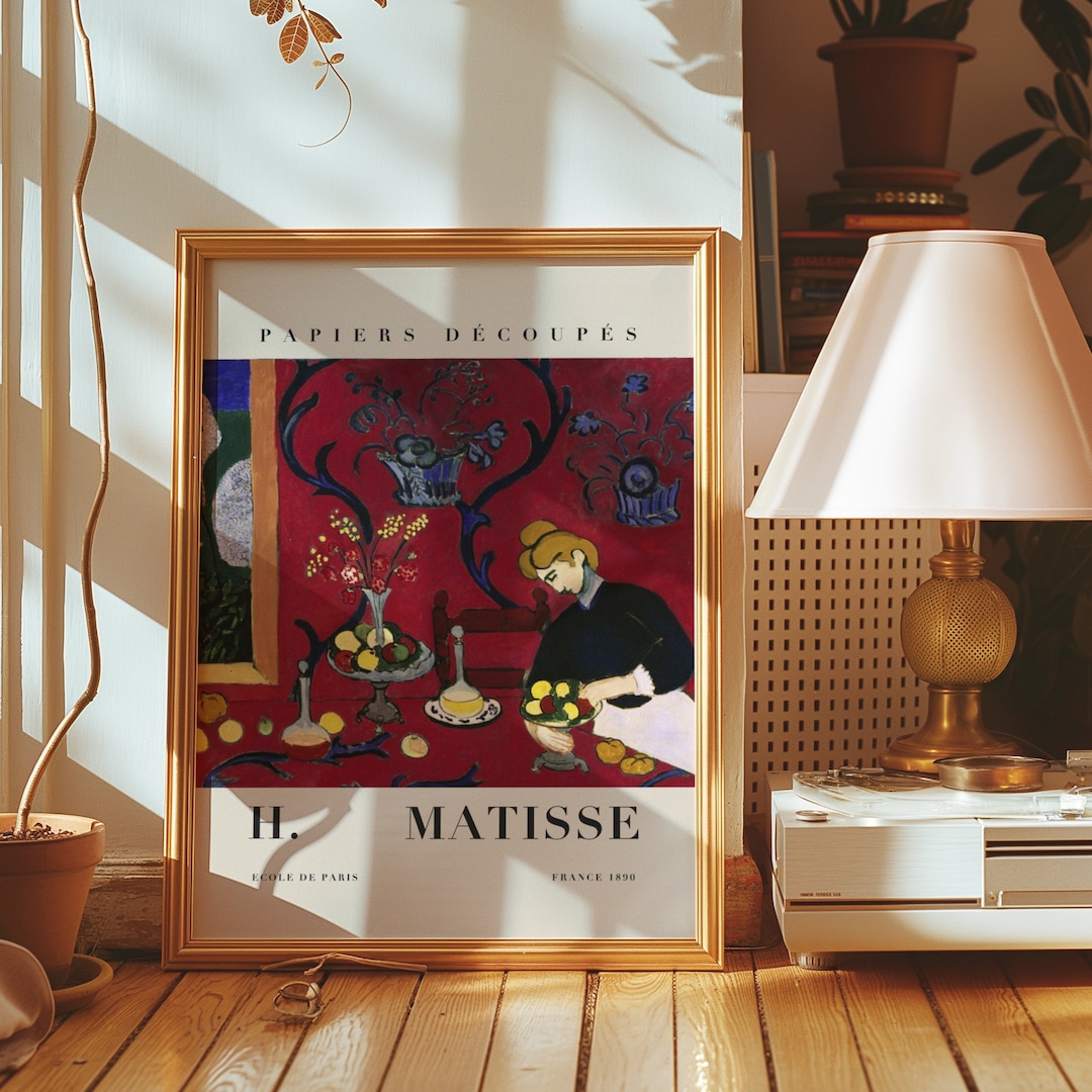 Matisse Red Room Poster, Vibrant Still Life Art, Vintage French Art ...