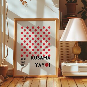Yayoi Kusama Poster, Red Dots Art, Japanese Modern Art Print ...