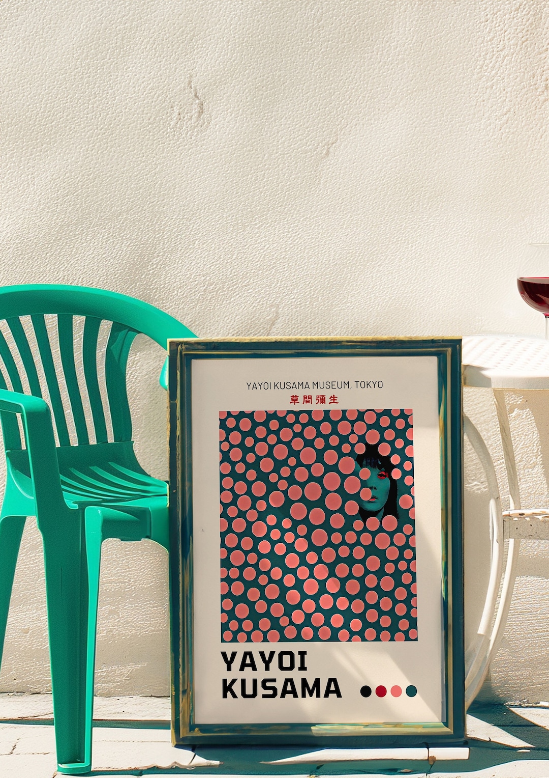 Yayoi Kusama Dots Poster, Japanese Pop Art Print, Modern Art Wall Decor ...