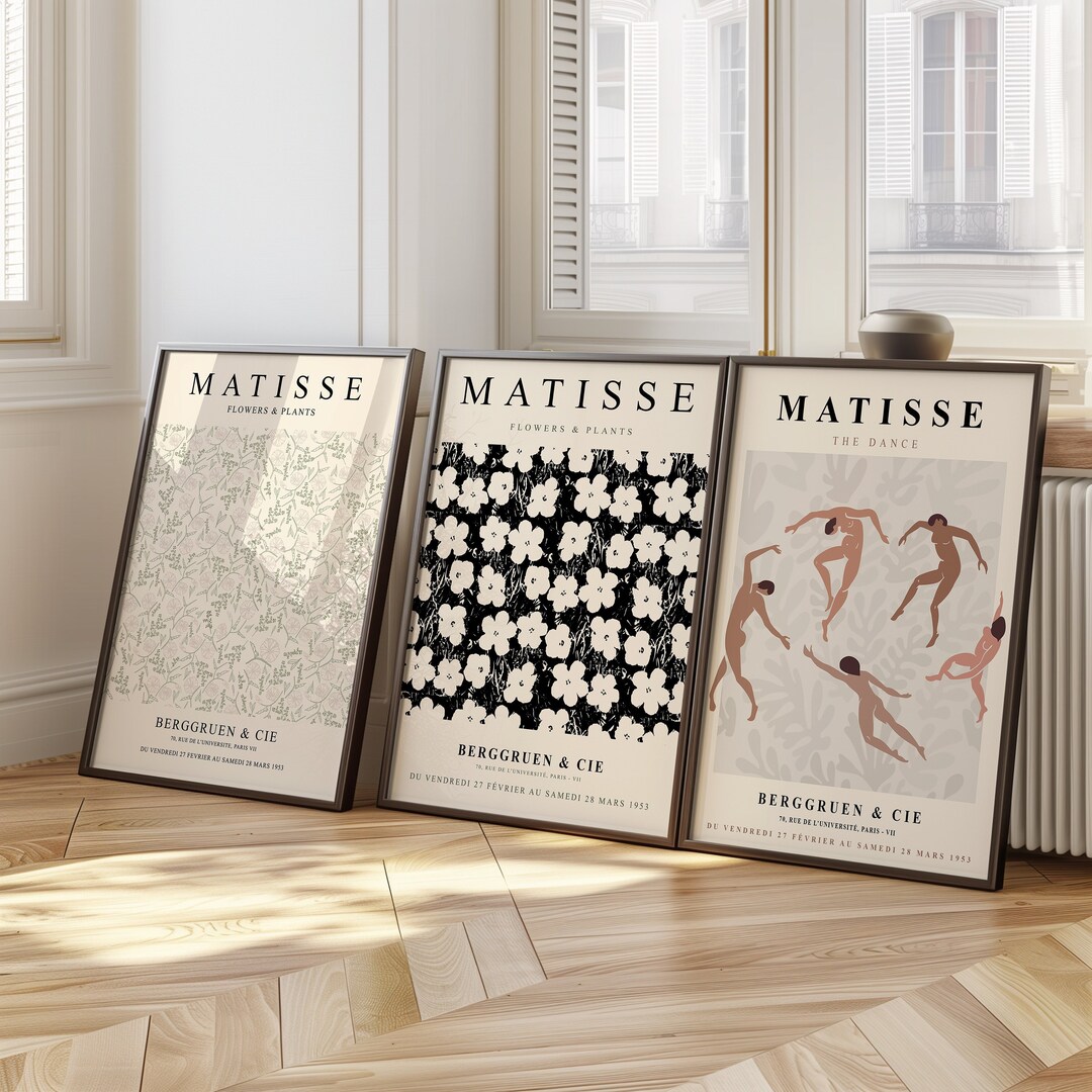 Henri Matisse Poster Set, Flowers & Plants, the Dance, Modern Art ...