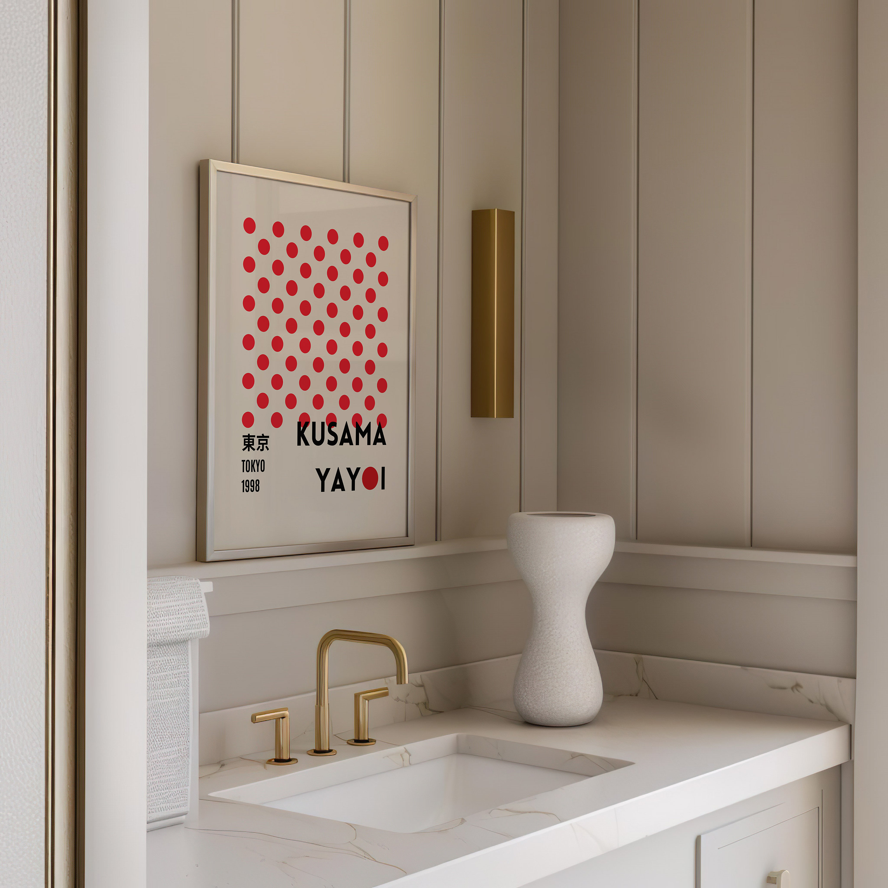 Yayoi Kusama Poster, Red Dots Art, Japanese Modern Art Print ...