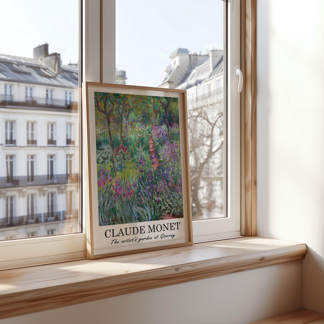 Claude Monet the Artist Garden at Giverny Poster, Impressionist Floral ...