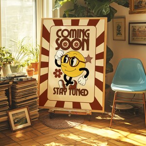 Retro "coming Soon" Poster, Vintage Stay Tuned Art, Nostalgic Decor ...