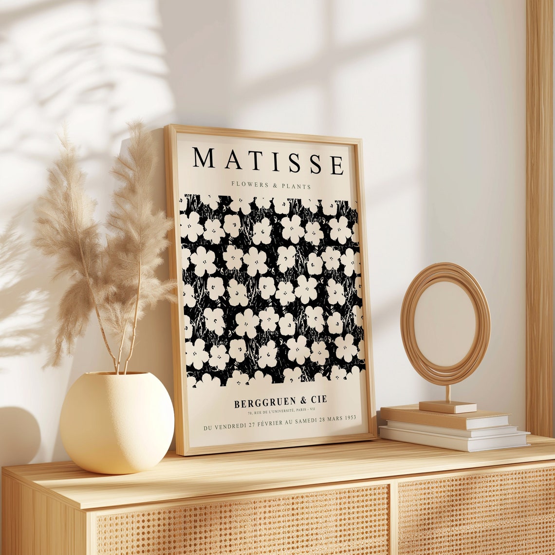 Henri Matisse Flowers & Plants Poster, Black and White Art Print ...