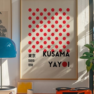 Yayoi Kusama Poster, Red Dots Art, Japanese Modern Art Print ...