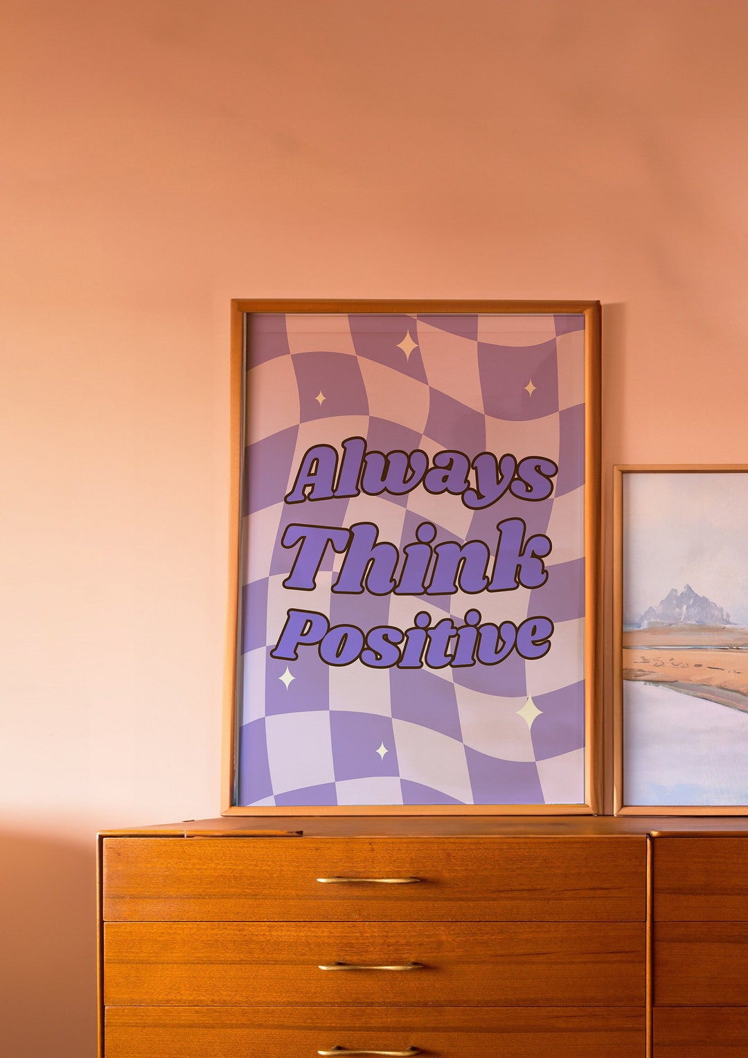 Always Think Positive Poster, Inspirational Wall Art, Motivational ...