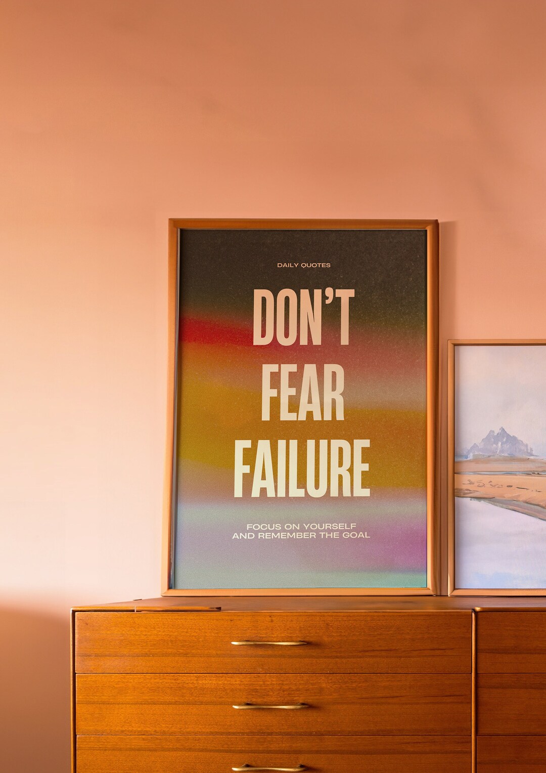 Don’t Fear Failure Poster, Motivational Wall Art, Inspirational Quote ...