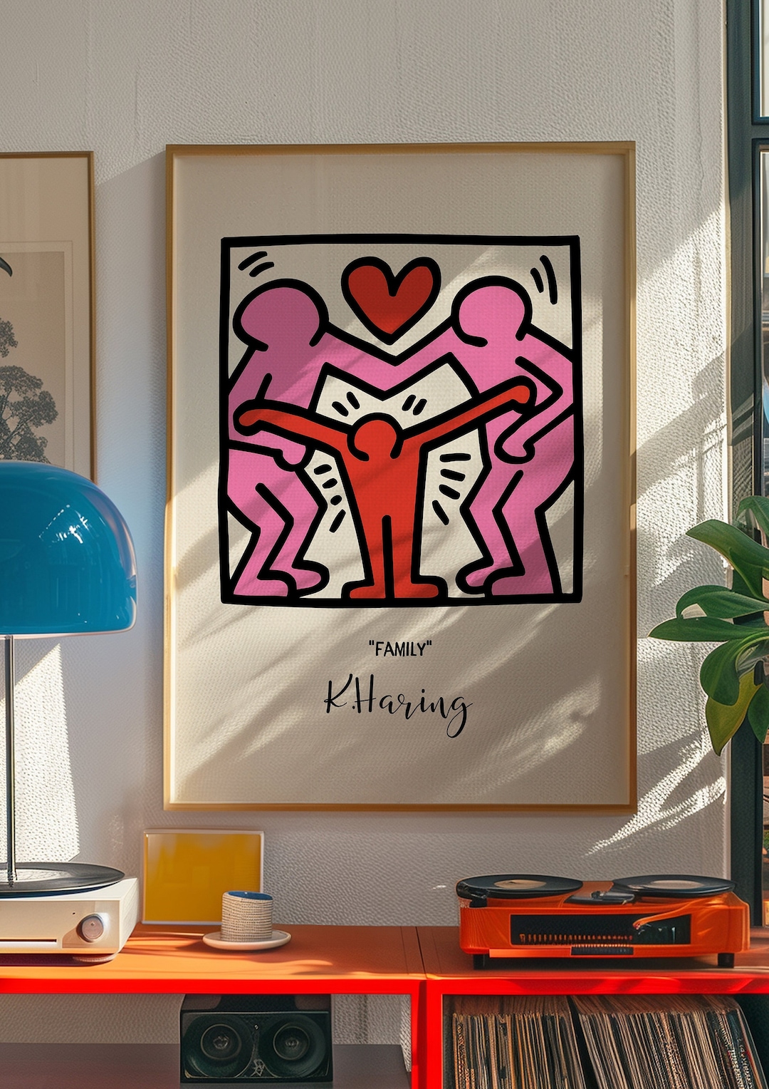 Keith Haring Family Poster, Heartwarming Pop Art, Iconic Street Art ...