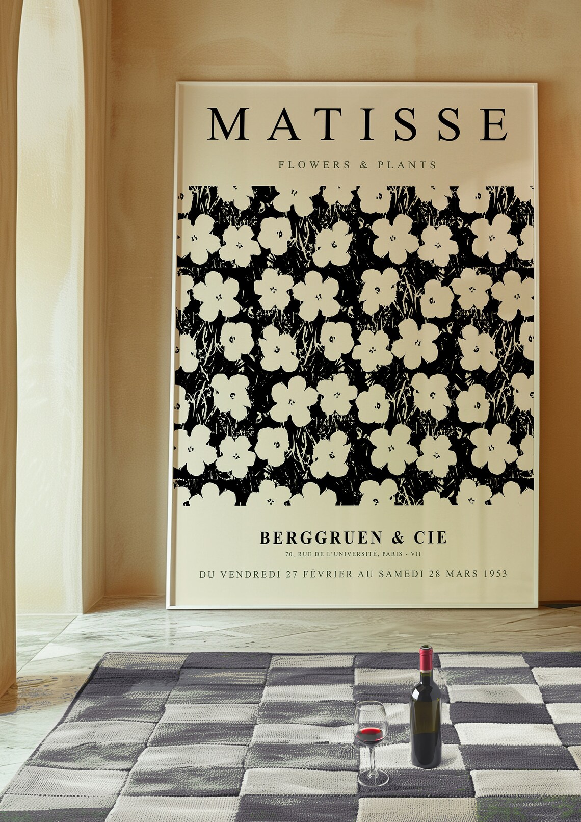 Henri Matisse Flowers & Plants Poster, Black and White Art Print ...