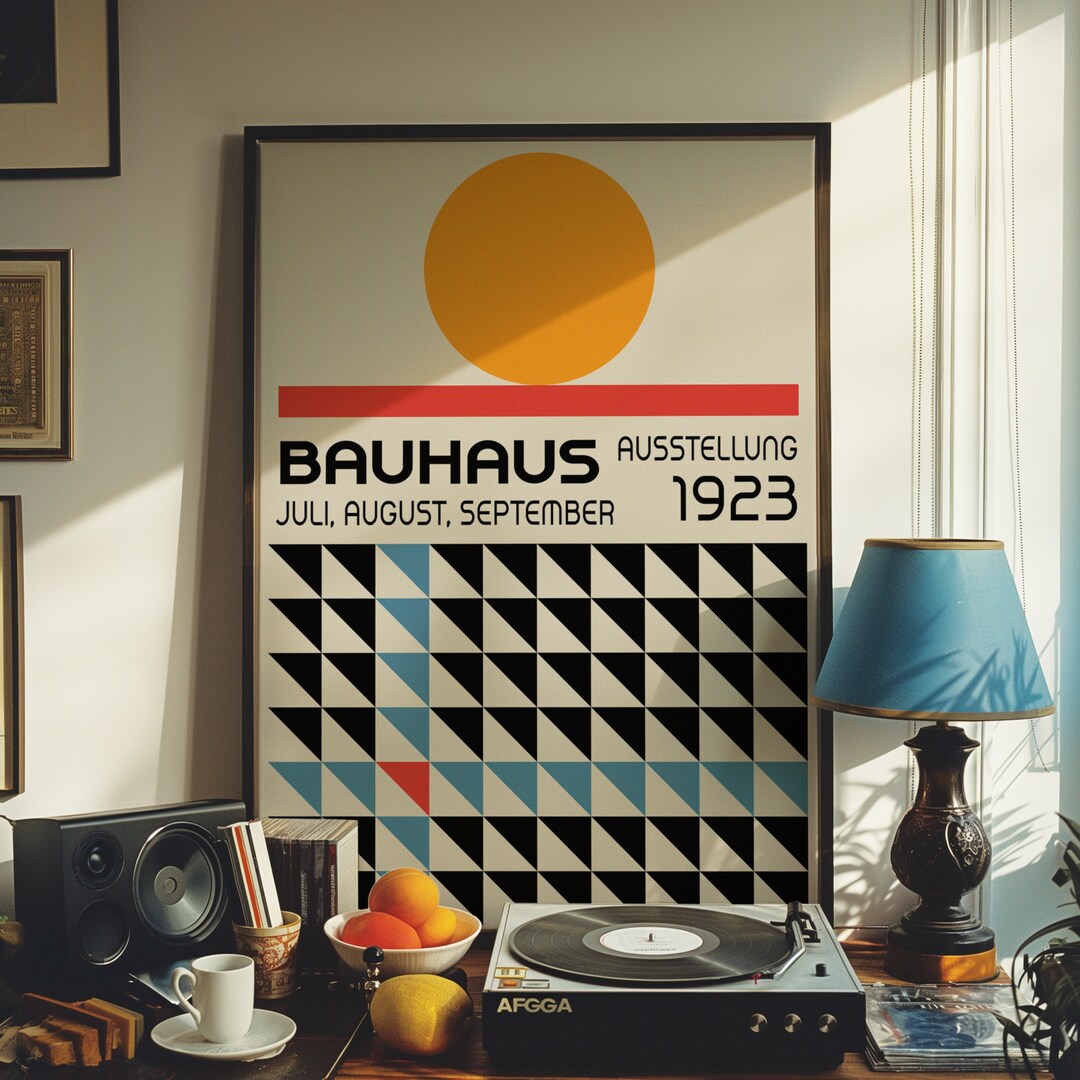 Bauhaus Exhibition Poster, 1923 Art Print, Geometric Bauhaus Design ...