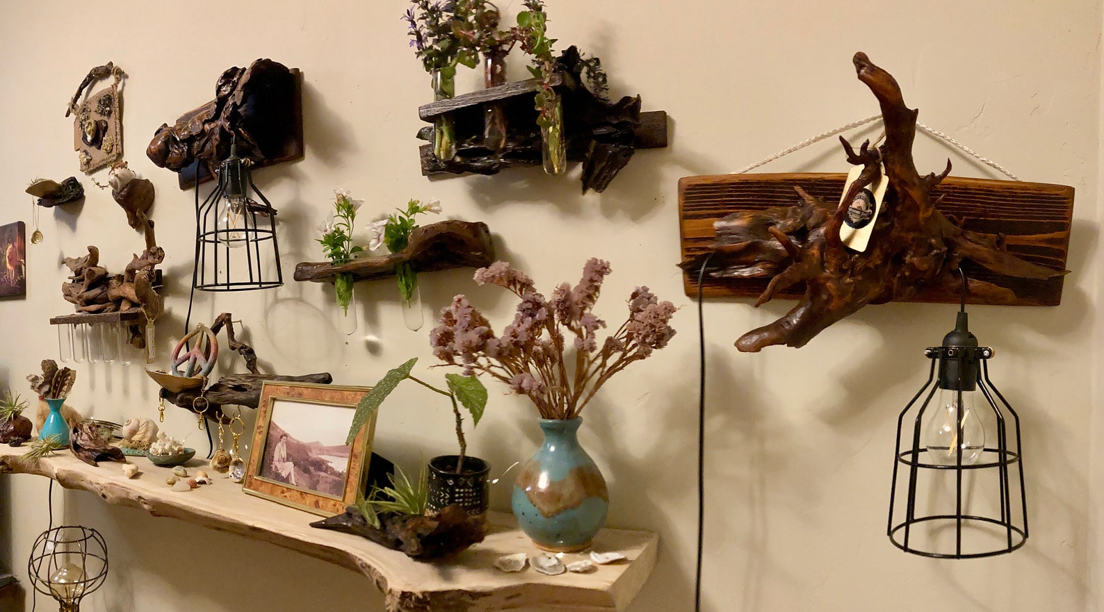 Driftwood Root, Sculpted Pendant Light With Industrial, Farmhouse ...
