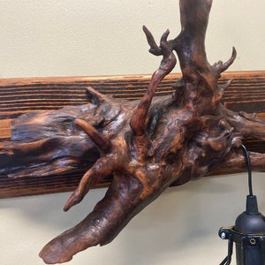 Driftwood Root, Sculpted Pendant Light With Industrial, Farmhouse ...