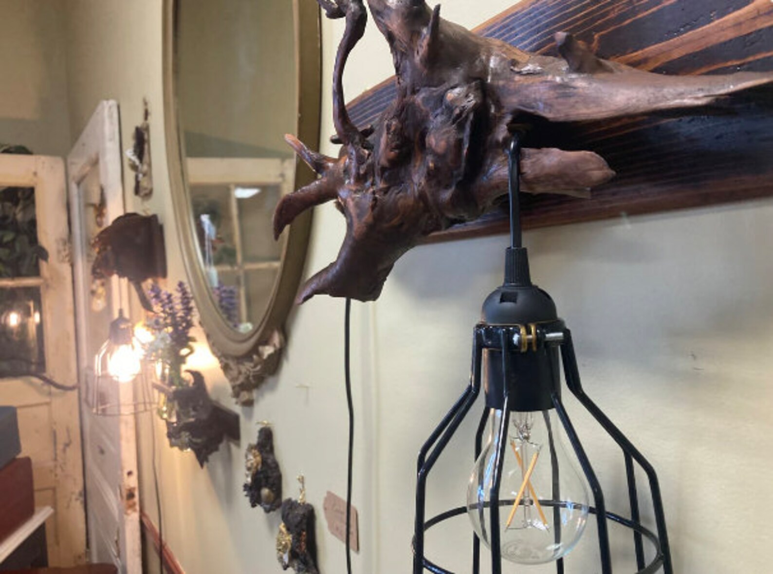 Driftwood Root, Sculpted Pendant Light With Industrial, Farmhouse ...