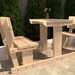 Outdoor Table Construction Plan for 2 People, Imperial and Metric ...