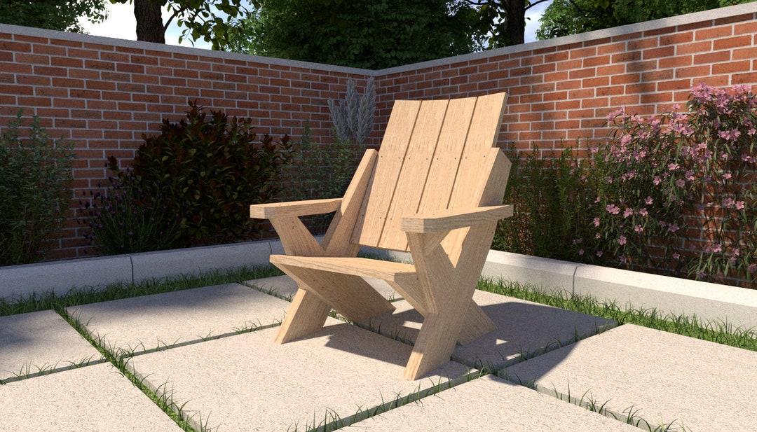 Outdoor Chair Building Plans, Adirondack, Outdoor Seating, Imperial and ...