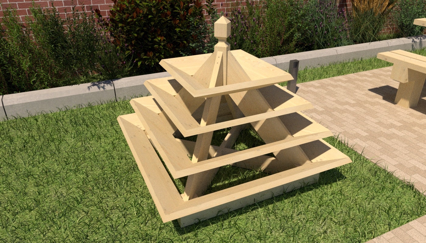 Pyramid Planter, DIY Plans, Imperial and Metric Dimensions, A3 PDF ...