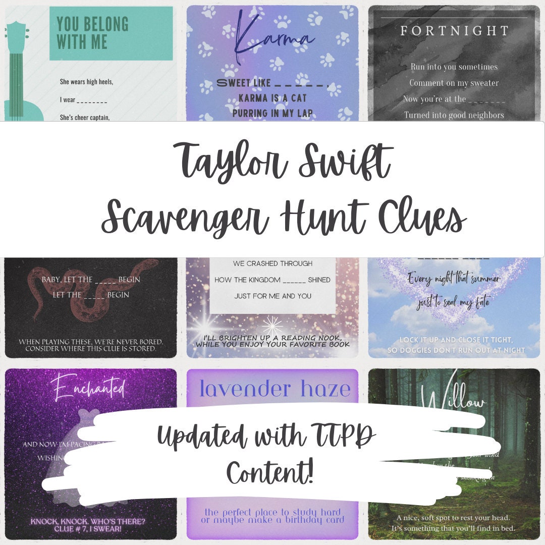 15 Taylor Swift Scavenger Hunt Clues - Now Updated With TTPD Content ...