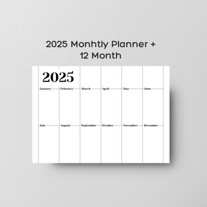 2025 Calendar Printable | Weekend Planner | Minimalist Calendar ...