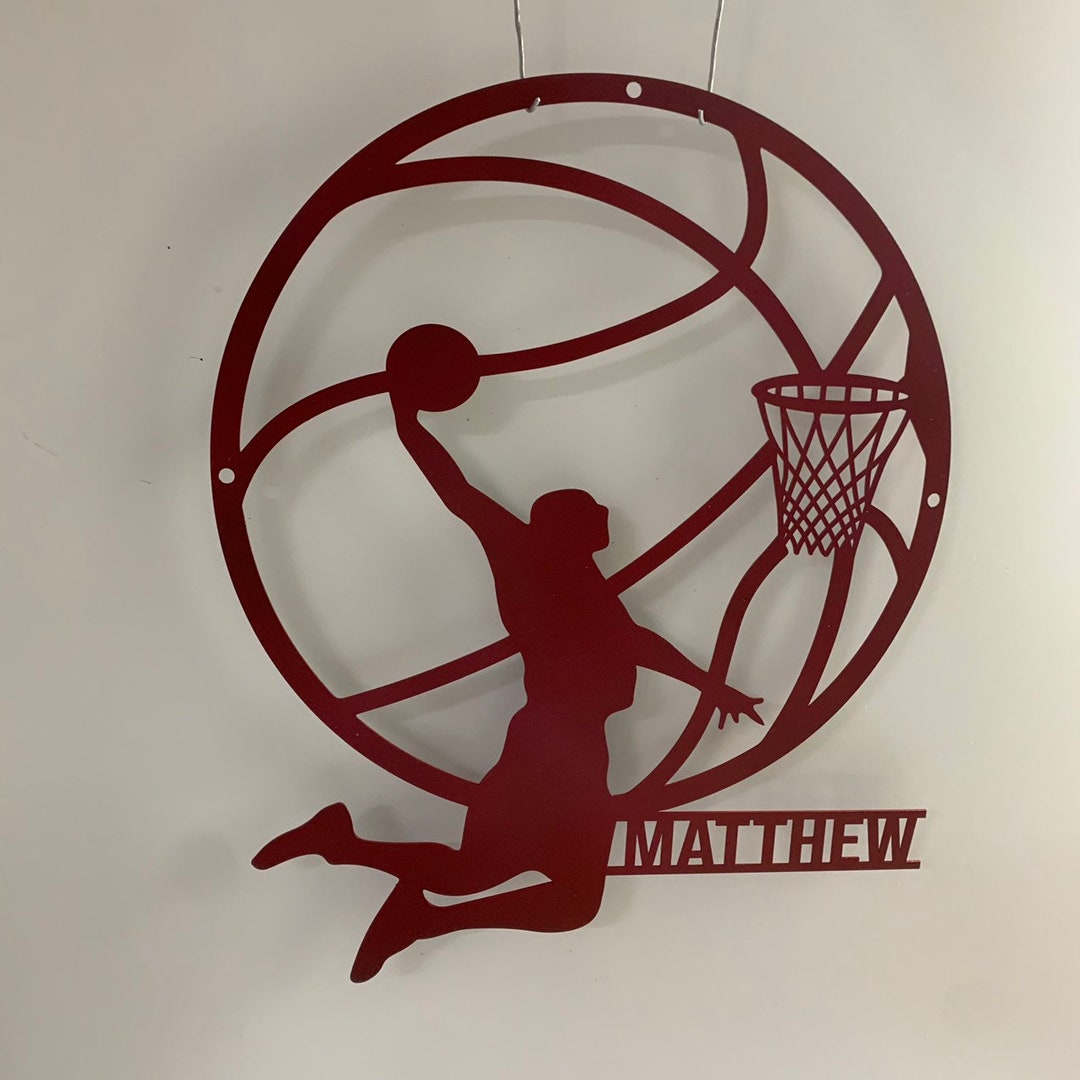 Custom Basketball Player Name Metal Sign, Personalized Basketball Team ...