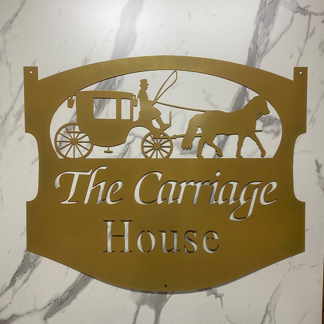Personalized Horse Carriage Metal Wall Art, Horse and Carriage Metal ...