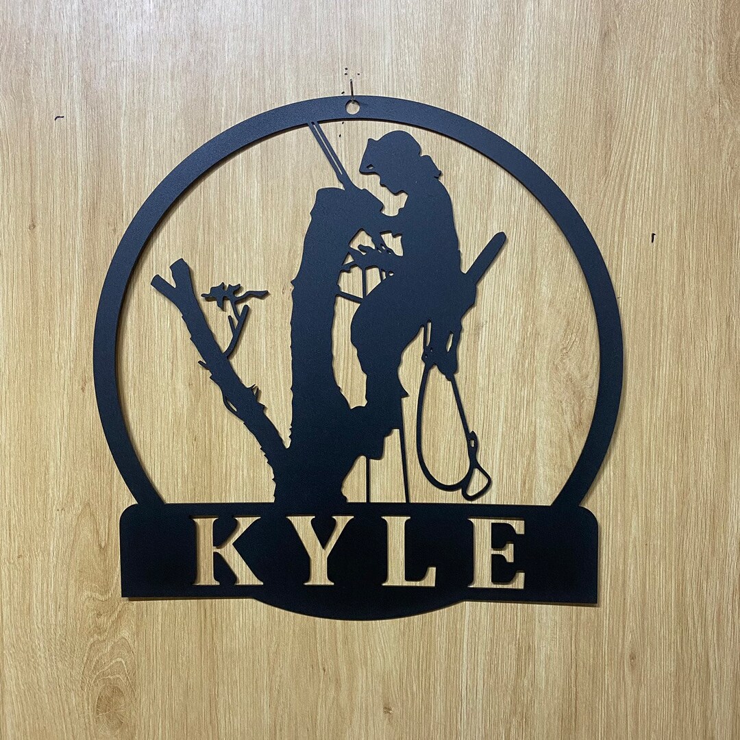 Personalized Tree Climbing Metal Wall Art, Custom Tree Climber Metal ...