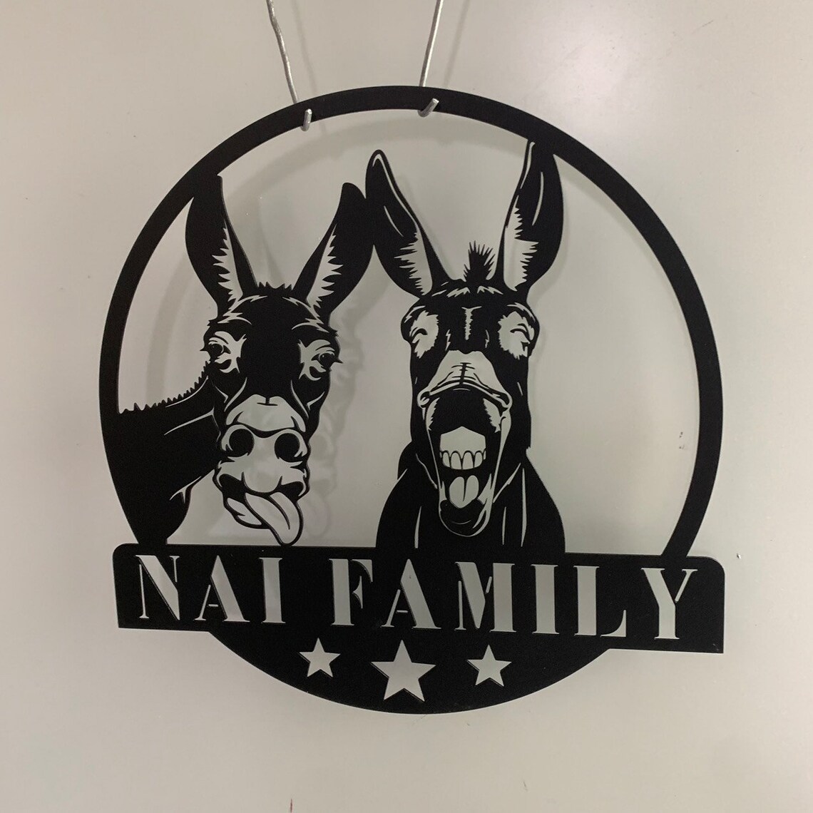 Custom Funny Donkey Metal Farm Sign, Personalized Donkey Farm Decor ...