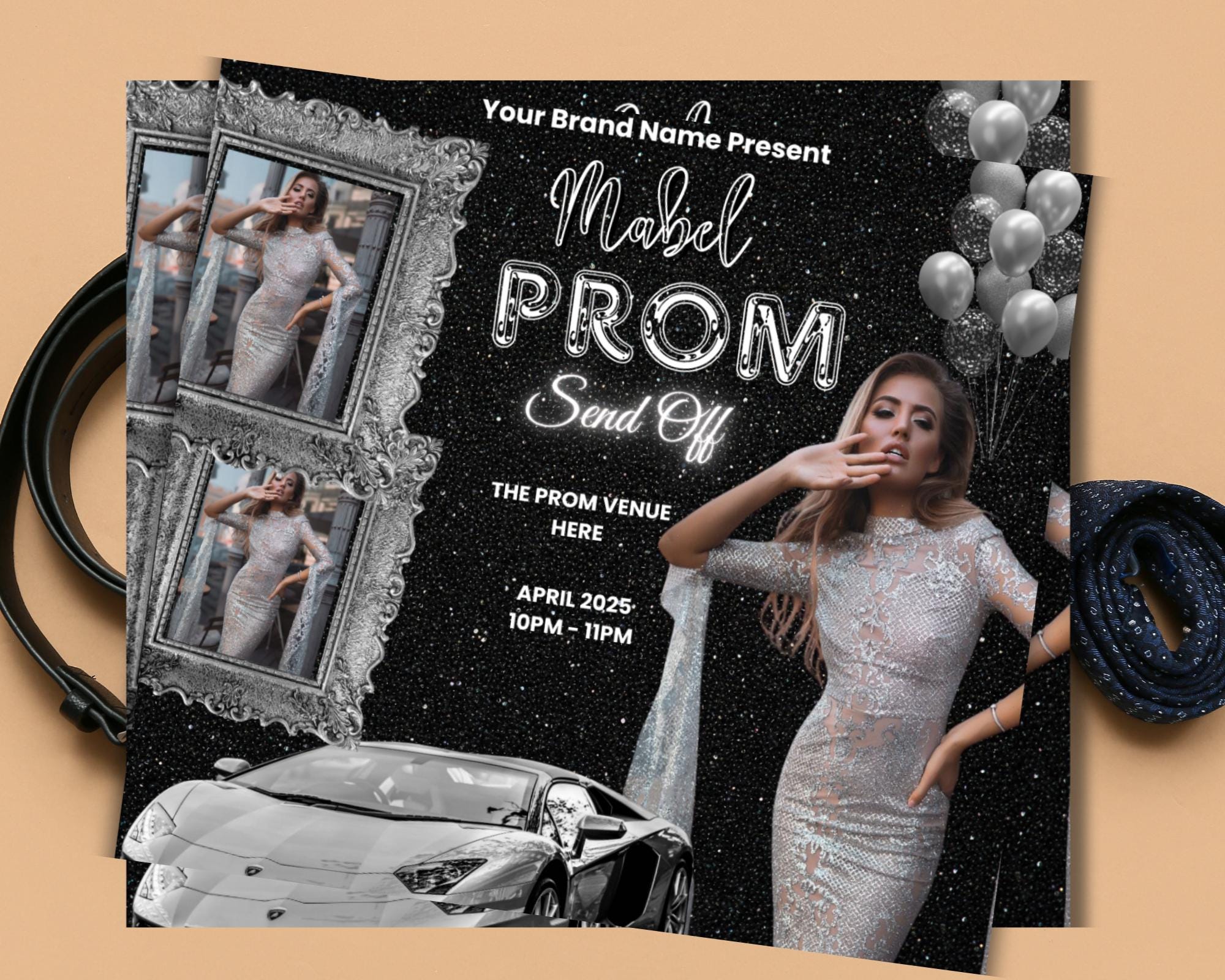 PROM SEND off Flyer | DIY Invitations for Prom Party Flyer | Prom Event ...