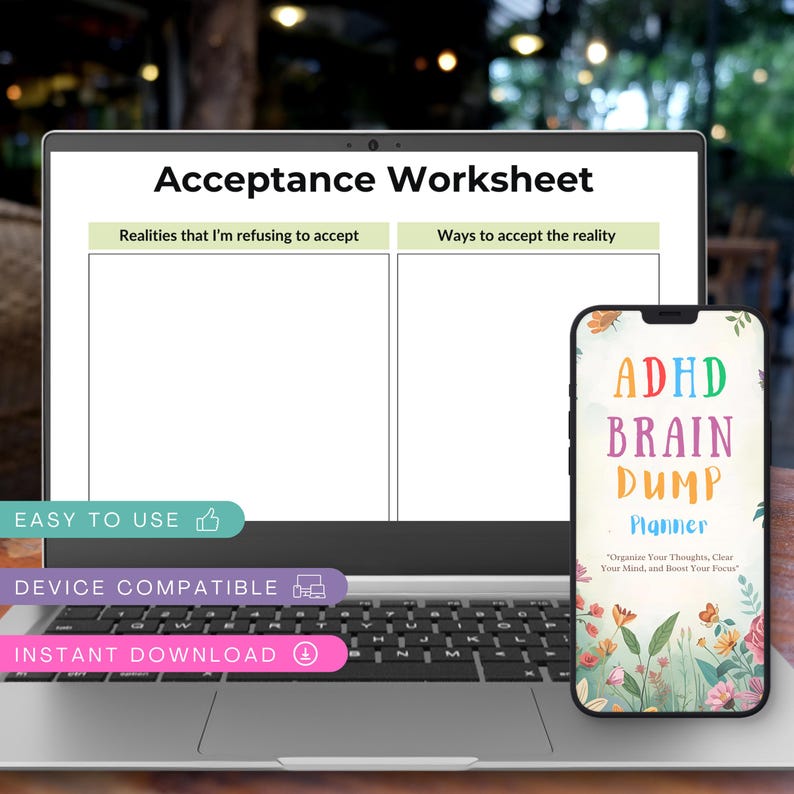 ADHD Brain Dump Planner Printable, ADHD Productivity Planner ...