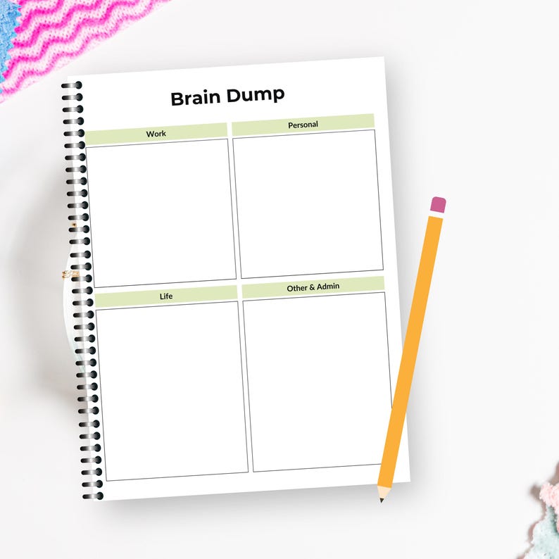ADHD Brain Dump Planner Printable, ADHD Productivity Planner ...
