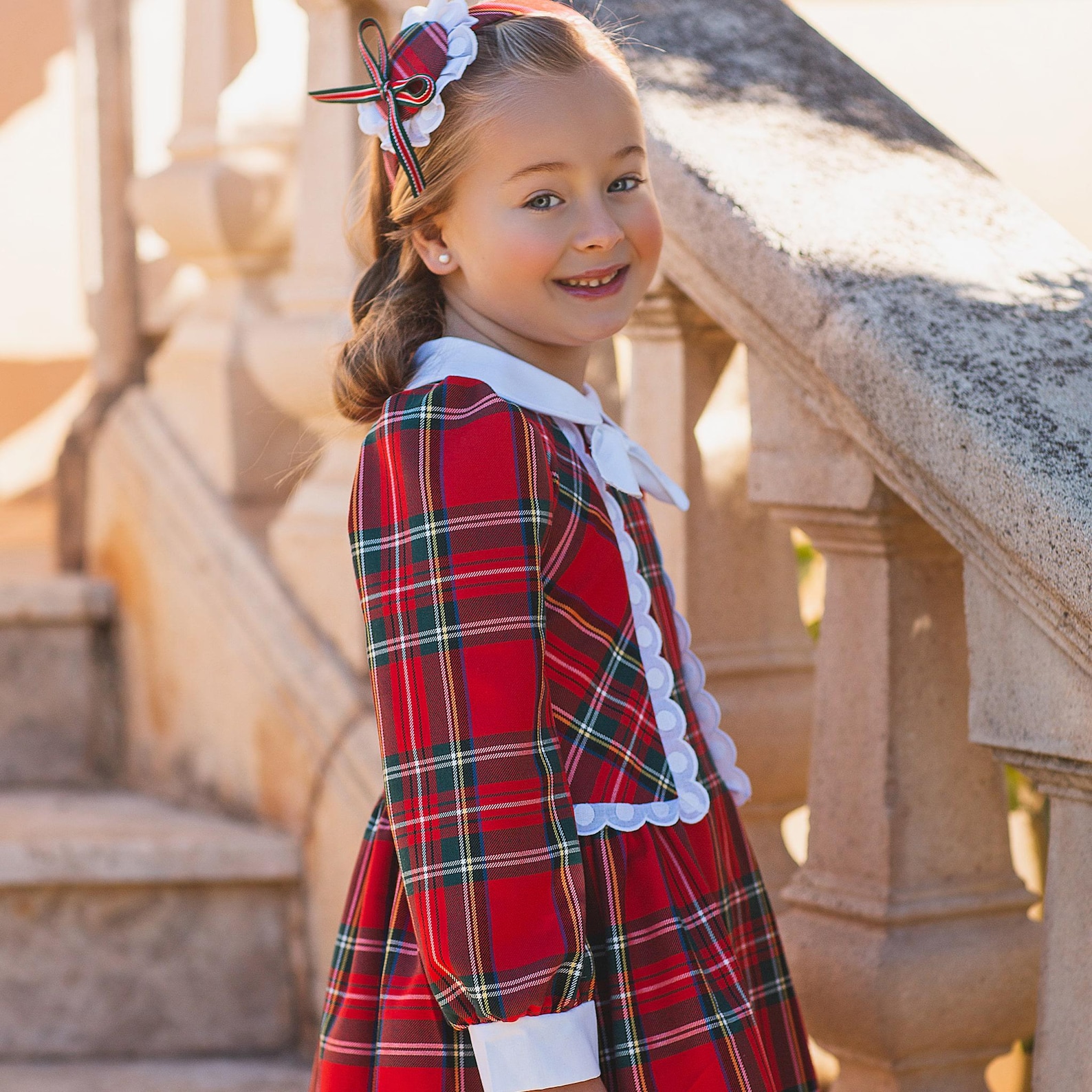 Girls' Tartan Dress With Peter Pan Collar-girls Dress - Etsy