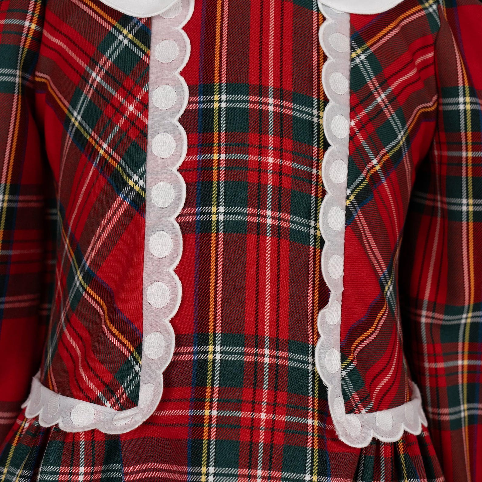 Girls' Tartan Dress With Peter Pan Collar-girls Dress - Etsy