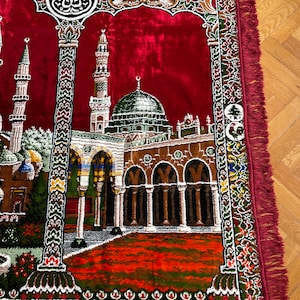 UNUSED Vintage Islamic Tapestry Wall Hanging, Muslim Home Decor, Mecca ...