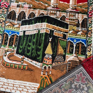 UNUSED Vintage Islamic Tapestry Wall Hanging, Muslim Home Decor, Mecca ...