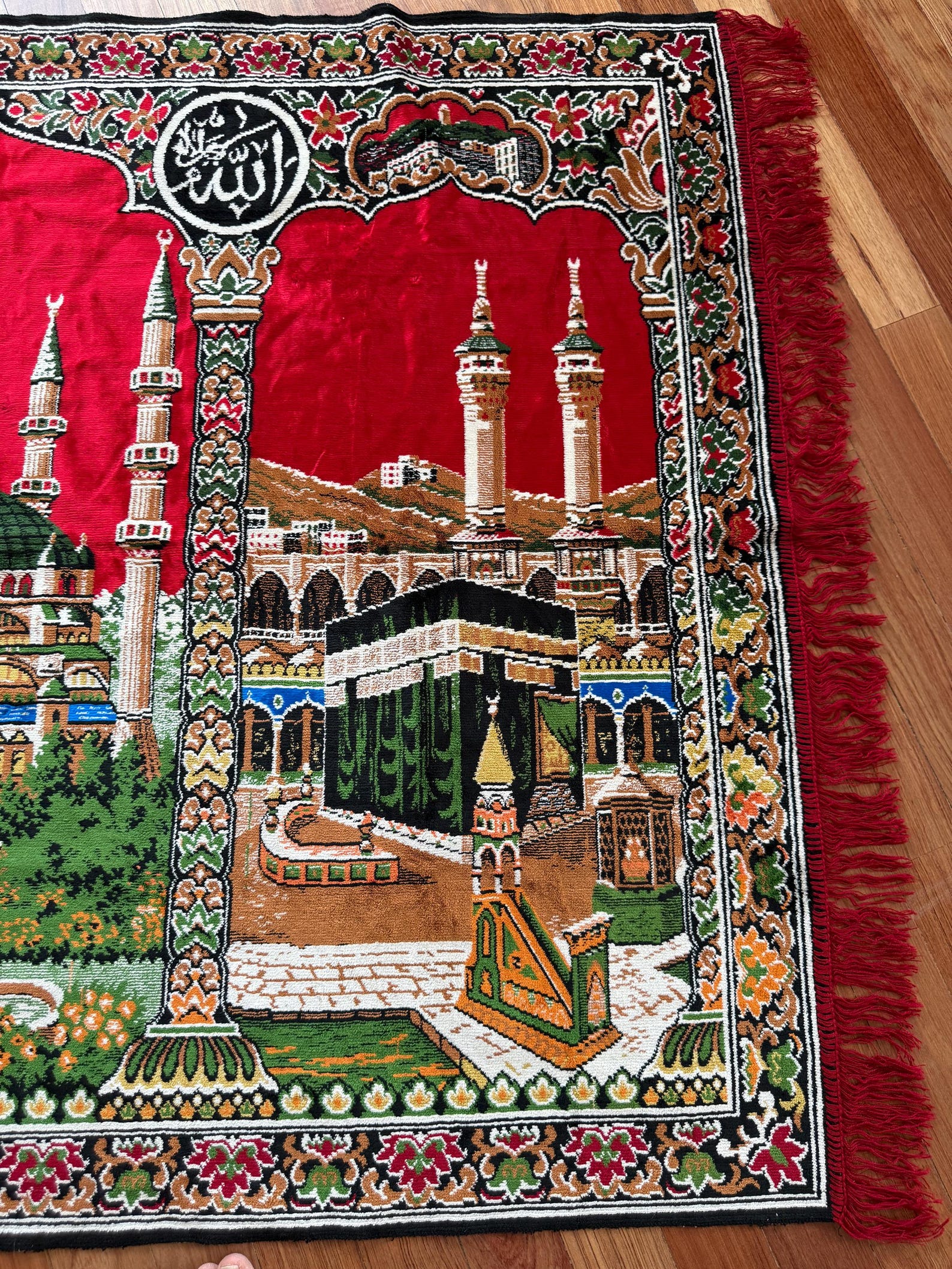 UNUSED Vintage Islamic Tapestry Wall Hanging, Muslim Home Decor, Mecca ...