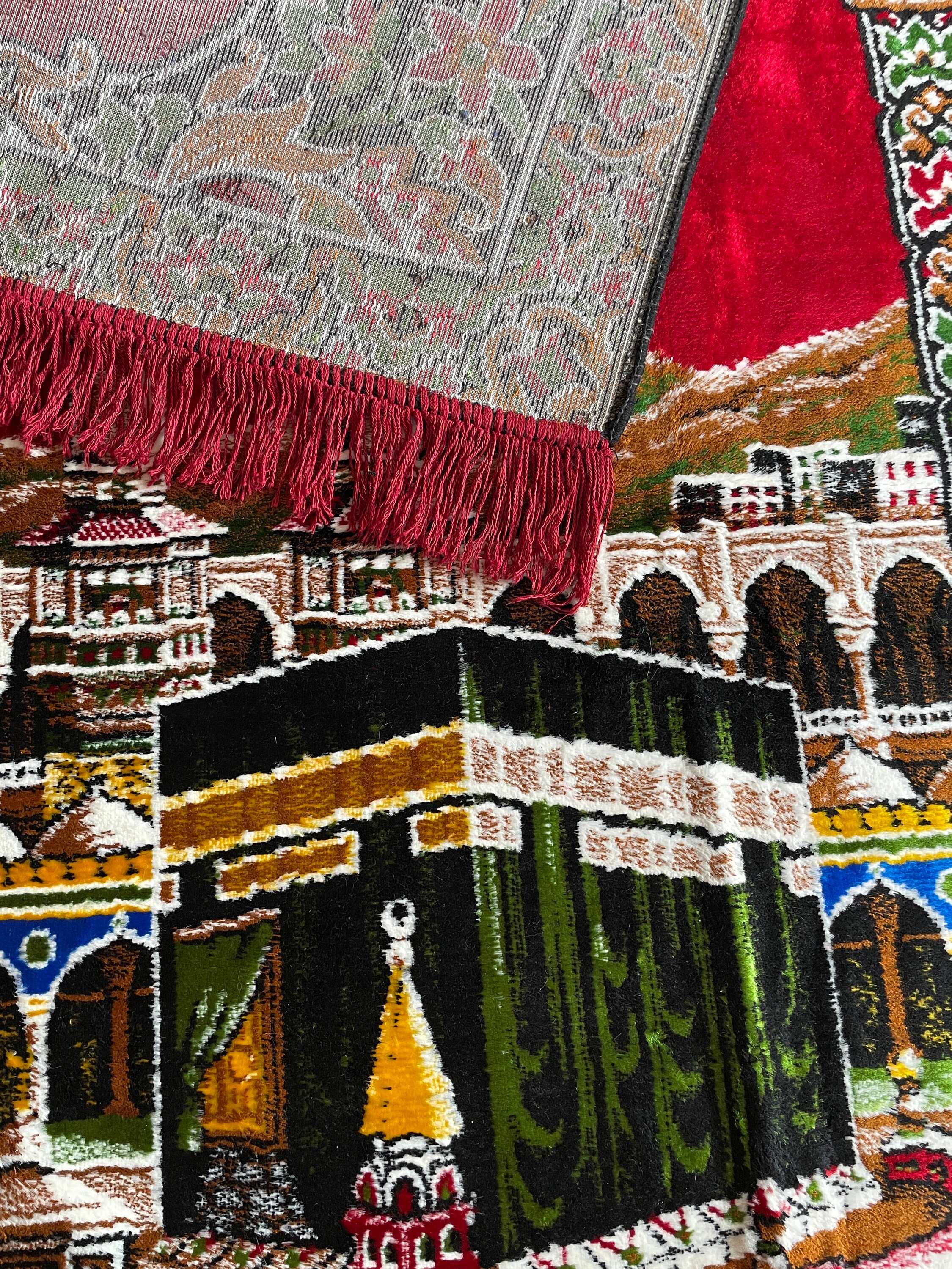 UNUSED Vintage Islamic Tapestry Wall Hanging, Muslim Home Decor, Mecca ...