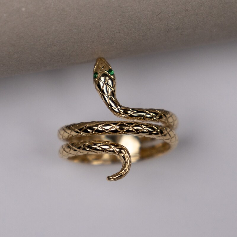 Gold Snake Ring - Etsy