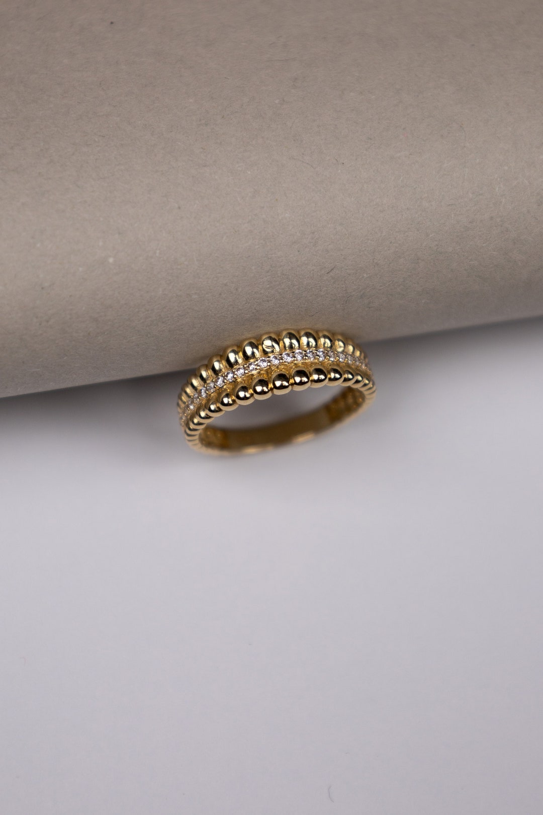 14k Gold Dorica Ring, 14k Gold Bud Ring, 14k Twist Ring, 14k Elegant ...