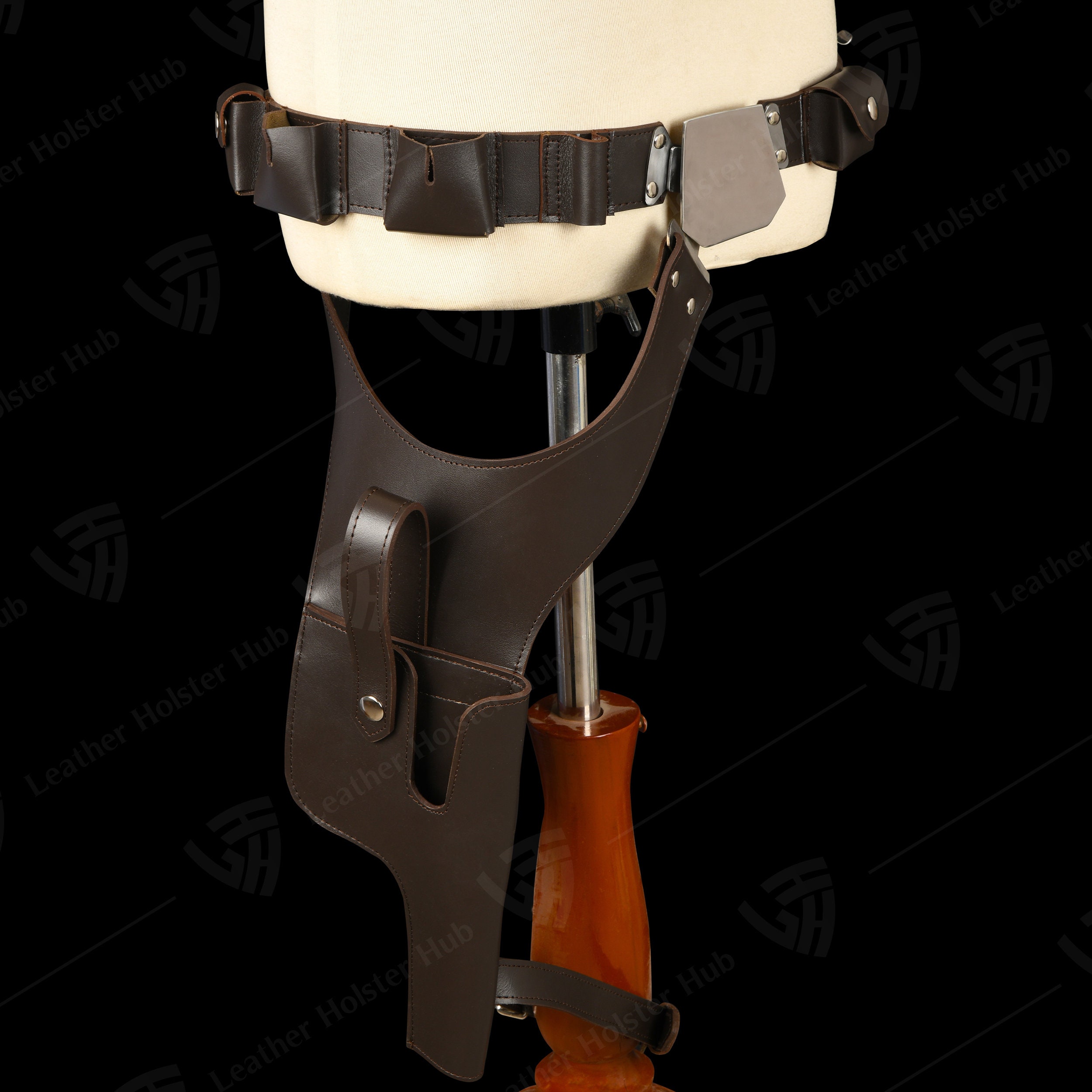 Han Solo Leather Gun Holster Belt Leather Belt With Holster Leather ...