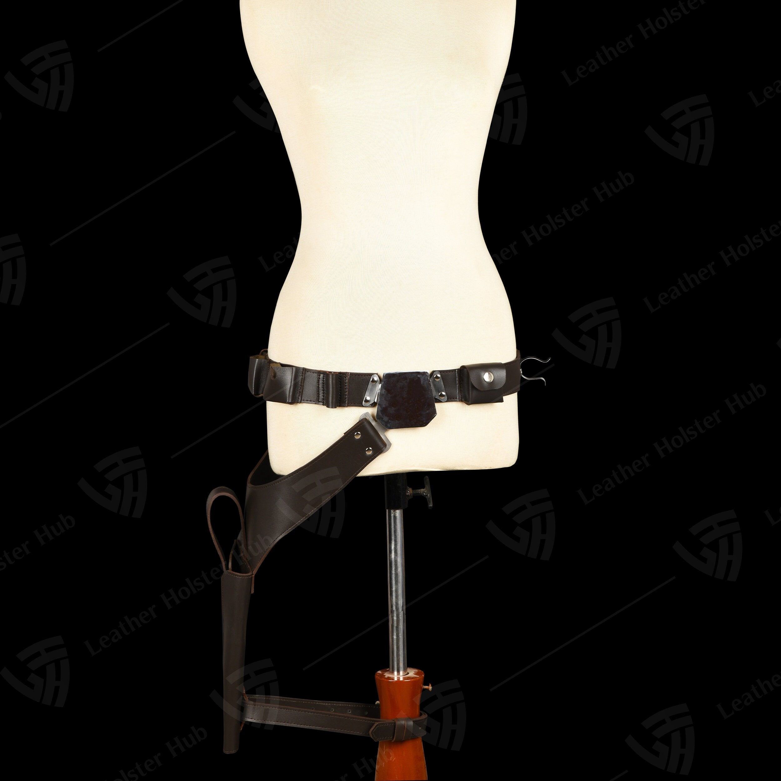 Han Solo Leather Gun Holster Belt Leather Belt With Holster Leather ...