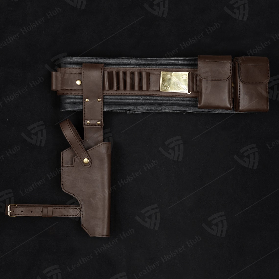 The Mandalorian Book of Boba Fett 2 Costume Leather Waist Belt With Gun ...