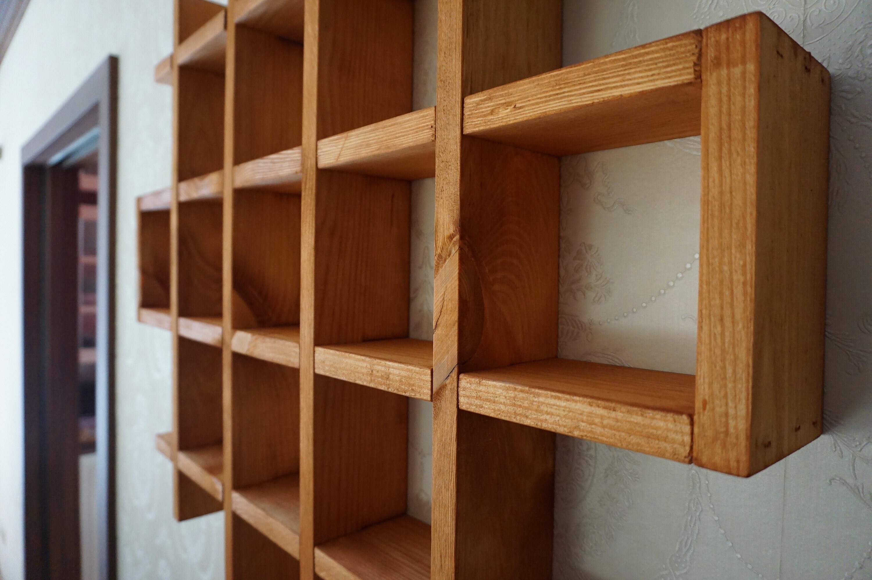 Cup Holder, Handmade Solid Wood Cup Shelf Coffee Tea Mug Shelf, Wall ...