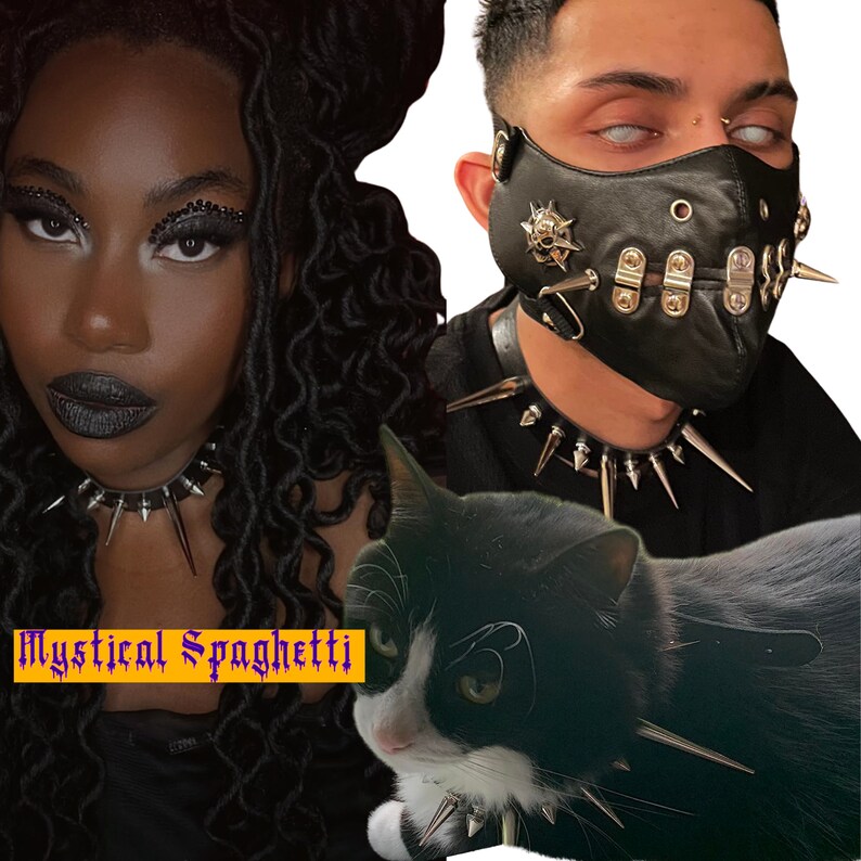 Spiked Chocker, Gothic Emo Punk Style Chocker, Accessories Women Men ...